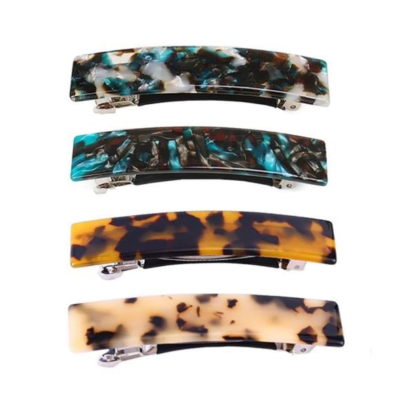 Accessories | 4 Pack Barrettes Tortoise Shell French Design Medium ...